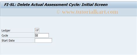 GA14 SAP Tcode Delete FI SL Actual Assessment Transaction Code