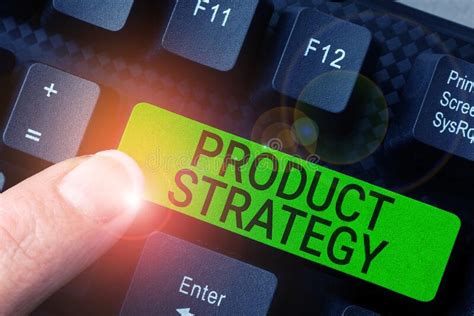 Text Showing Inspiration Product Strategy Word For Long Term Plan Development Of Successful