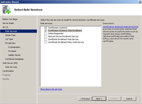 Installing Active Directory Certificate Services Virtualization Howto