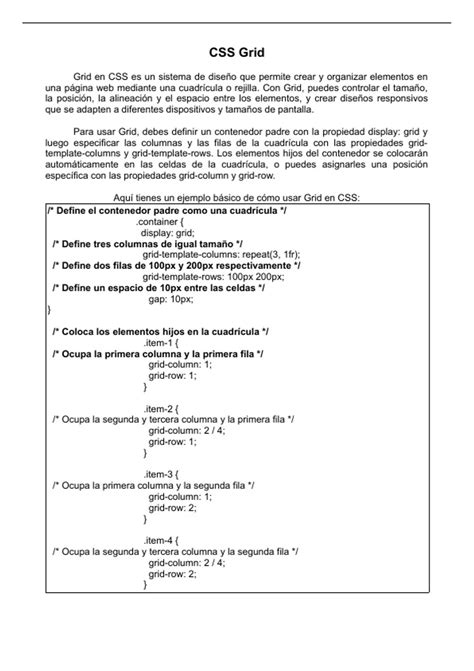 Css Grid Como Y Cuando Utilizarlo Css Medio Desarrollo De Aplicaciones Web Stuvia Es