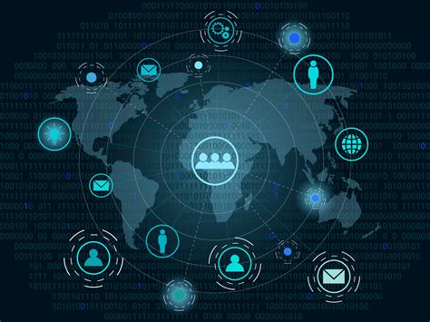 Digital World Map Sign Binary Code With Digits 1 And 0 538649 Vector