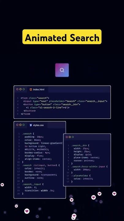 animated search input webdesign shorts shortsfeed cssanimation animation webdevelopment