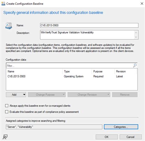 Sccm Ile Baseline Remediation Cve 2013 3900 Winverifytrust Signature Validation Zafiyetinin