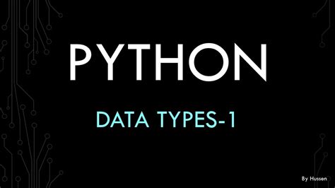 Python Data Types 1 List String Integer Float Youtube
