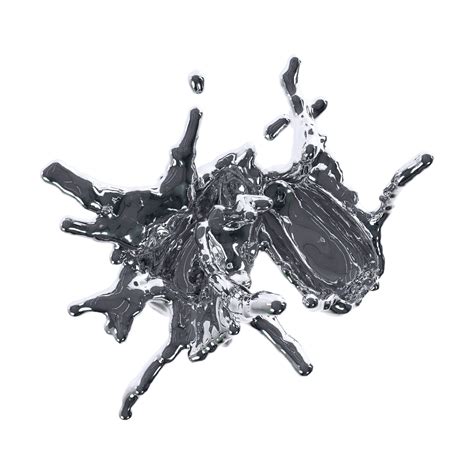 Futuristic Chrome Liquid Abstract Metallic Shape 3d Render 36152368 Png