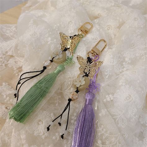 나비와 꽃 열쇠고리 노리개 아이디어스