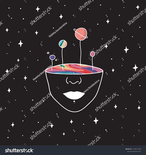 Hand Drawn Rainbow Planets Space Illustration Stock Vector Royalty Free 1470517550 Shutterstock