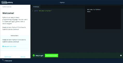 Screenshot Of Codecademy Python Exercise Download Scientific Diagram