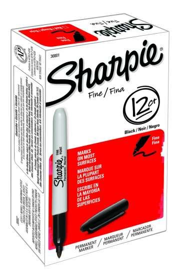Box Of 12 Sharpies Black Office360 Nz