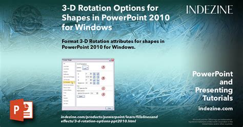 3 D Rotation Options For Shapes In Powerpoint 2010 For Windows