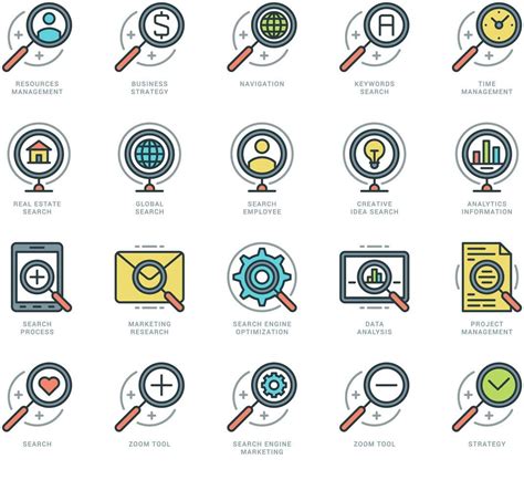 Flat Line Icons Set Trendy Modern Thin Linear Stroke Icons Vector Art At Vecteezy