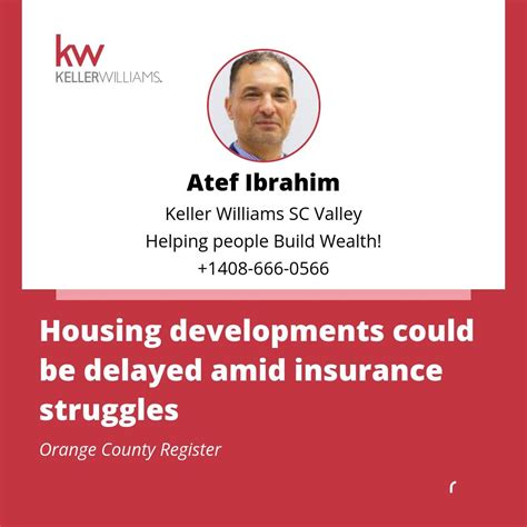 Housing Developments Could Be Delayed Amid Insurance Struggles Atef Ibrahim