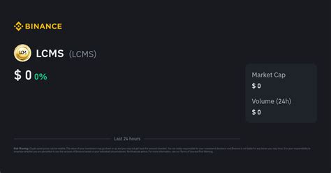Lcms Price Lcms Price Index Live Chart And Bhd Converter Binance