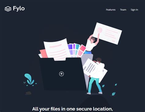 Fylo Dark Theme Landing Page
