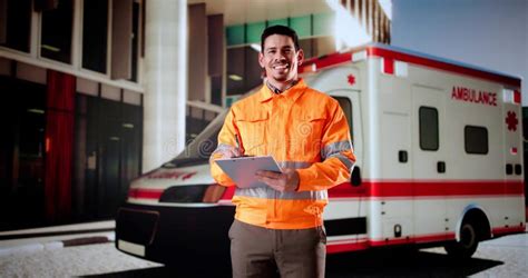 Emergency Paramedic Man From Rescue Service Stock Image Image Of Trust Paramedic 371175015