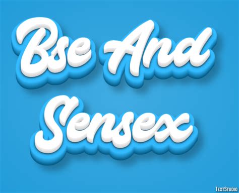 Bse And Sensex Text Effect And Logo Design Trend