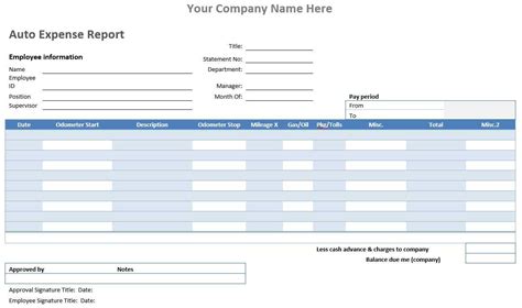 Microsoft Word Expense Report Template Businessfromgrandmabest