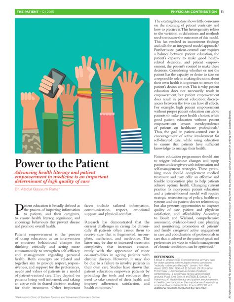 Pdf Health Literacy And Patient Empowerment