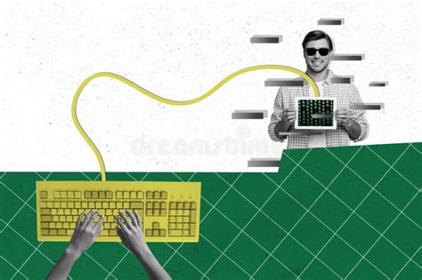 Creative Drawing Collage Picture Of Software Computer Develop Java