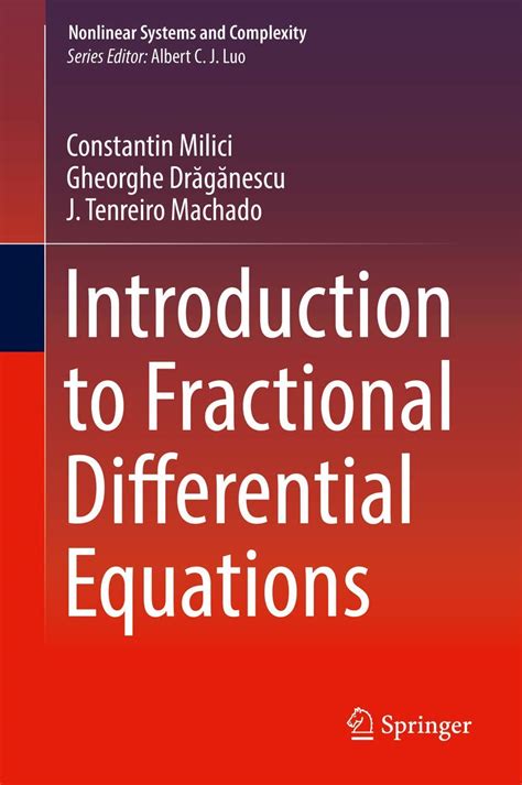 Introduction To Fractional Differential Equations Nonlinear Systems