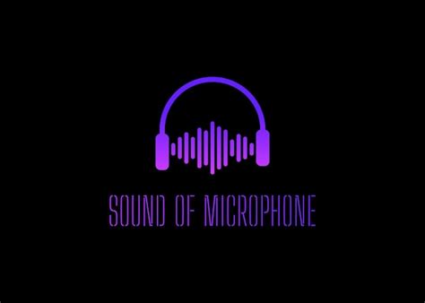 그림 마이크 스펙트럼 음파 음성 오디오 로고 디자인 프리미엄 벡터