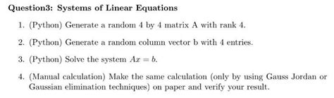 Solved Its A Linear Algebra Homework Id Appreciate It If