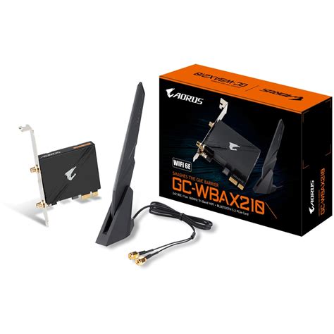 Безжичен адаптер Gigabyte AORUS WBAX210, WLAN 802.11ax + BT 5.2, MU ...