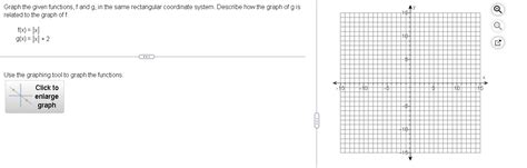 Solved Graph The Given Functions F And G In The Same