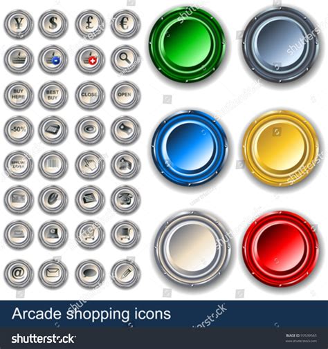 16493 Arcade Button Stock Vectors Images And Vector Art Shutterstock