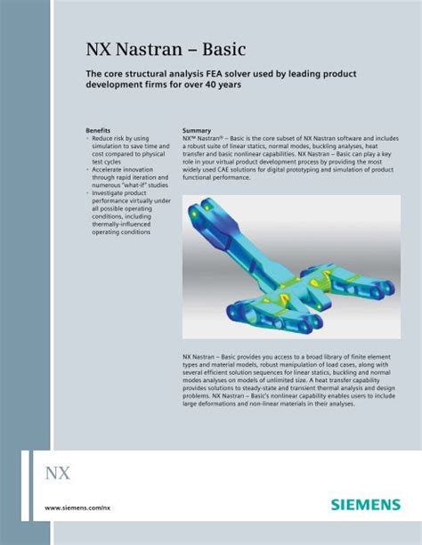 Nx Nastran Basic Fact Sheet Pdf Maya Htt