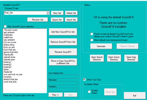 VX Sequencer SoundFX Creator V2 Redux Page 2 Tools LoversLab