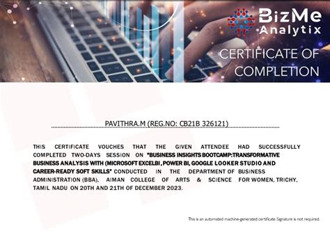 pavithra m on linkedin businessinsights dataanalytics powerbi certificationcompleted