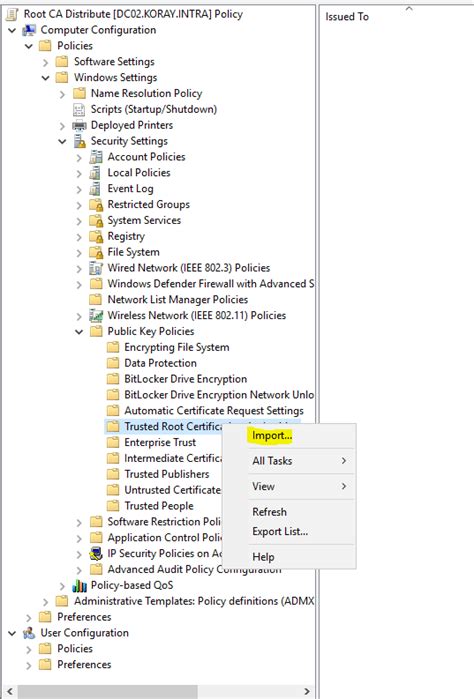 Distribute Root Certificate Gpo Ad Security Windows Power Platform
