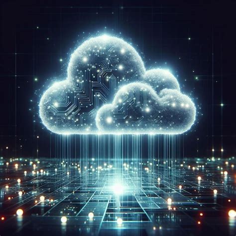 Cloud Computing System Resources And Data Storage Cloud Service Technologies Concept Premium