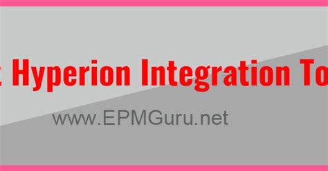 Sanatana Soft Best Hyperion Integration Tools