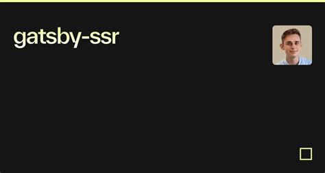 Gatsby Ssr Codesandbox