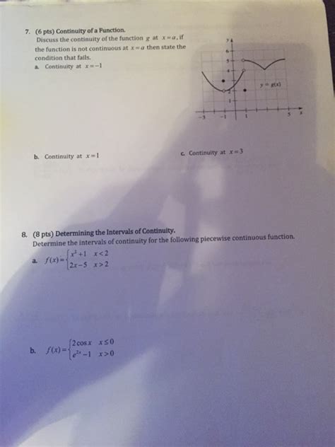 Solved Continuity Of A Function Discuss The Continuity Of Chegg