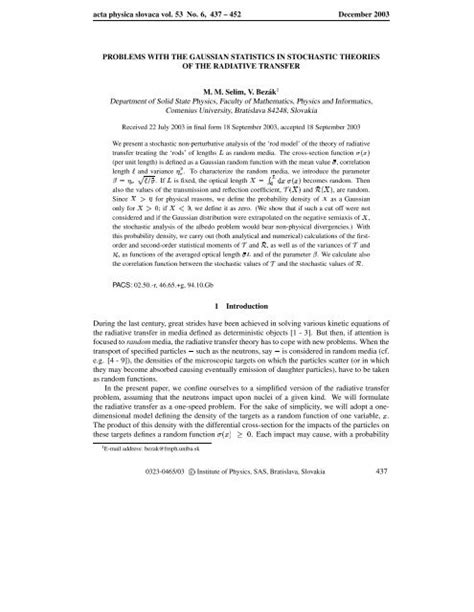 Problems With The Gaussian Statistics In Stochastic Physics Sk