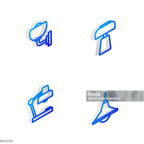 등극 선 테이블 램프 벽 또는 스콘스 및 샹들리에 아이콘을 설정합니다 벡터 0명에 대한 스톡 벡터 아트 및 기타 이미지 0명 3차원 형태 가구 Istock