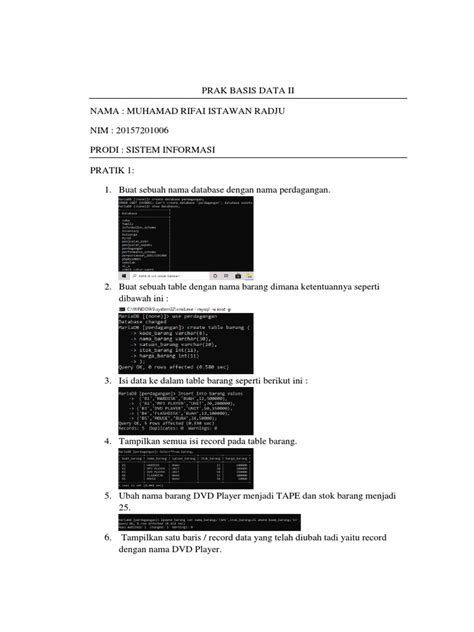 tugas 3 and 4 prak basis data ii 20157201006 pdf