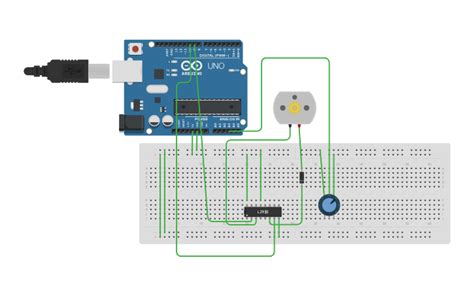 Circuit Design Copy Of Control De Sentido De Giro Motor Dc Tinkercad