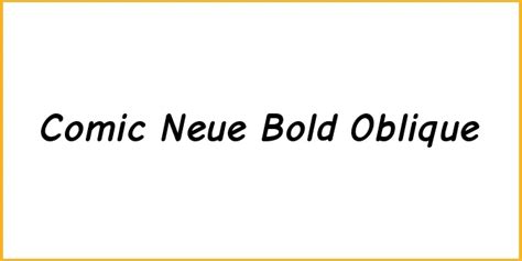 Comic Neue Bold Oblique Font Free Font Download Download Thousands
