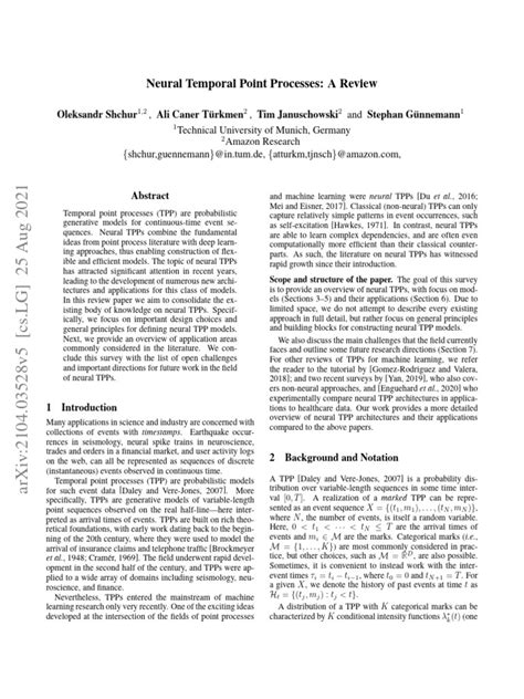 Neural Temporal Point Processes A Review Pdf Function Mathematics Logarithm