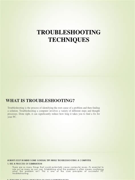 Basic Troubleshooting Pdf