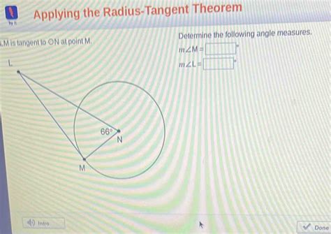 Solved Applying The Radius Tangent Theorem Try It Lm Is Tangent To