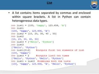 Python Data Types Like Mutable And Immutable Pptx Operating Systems Computer Software And