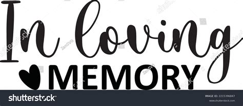 Loving Memory Vector File Memorial Svg Stock Vector Royalty Free 2215396847 Shutterstock