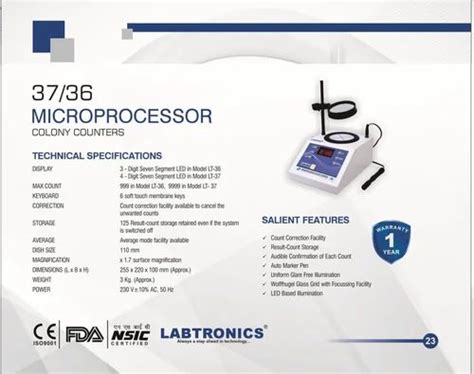 Microprocessor Colony Counter 4 Digit Led For Laboratory Model Name