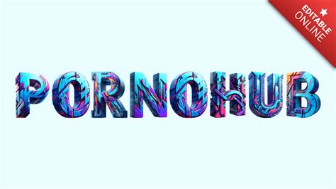 Pornohub Techno Alphabet Font Text Effect Generator