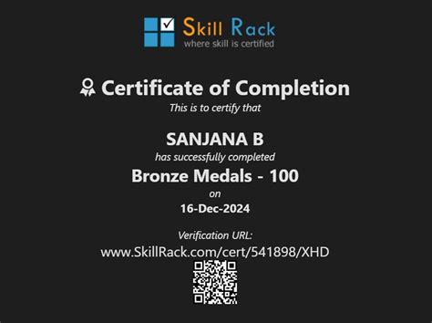 Skillrack Programming Continuouslearning Achievement Sanjana B